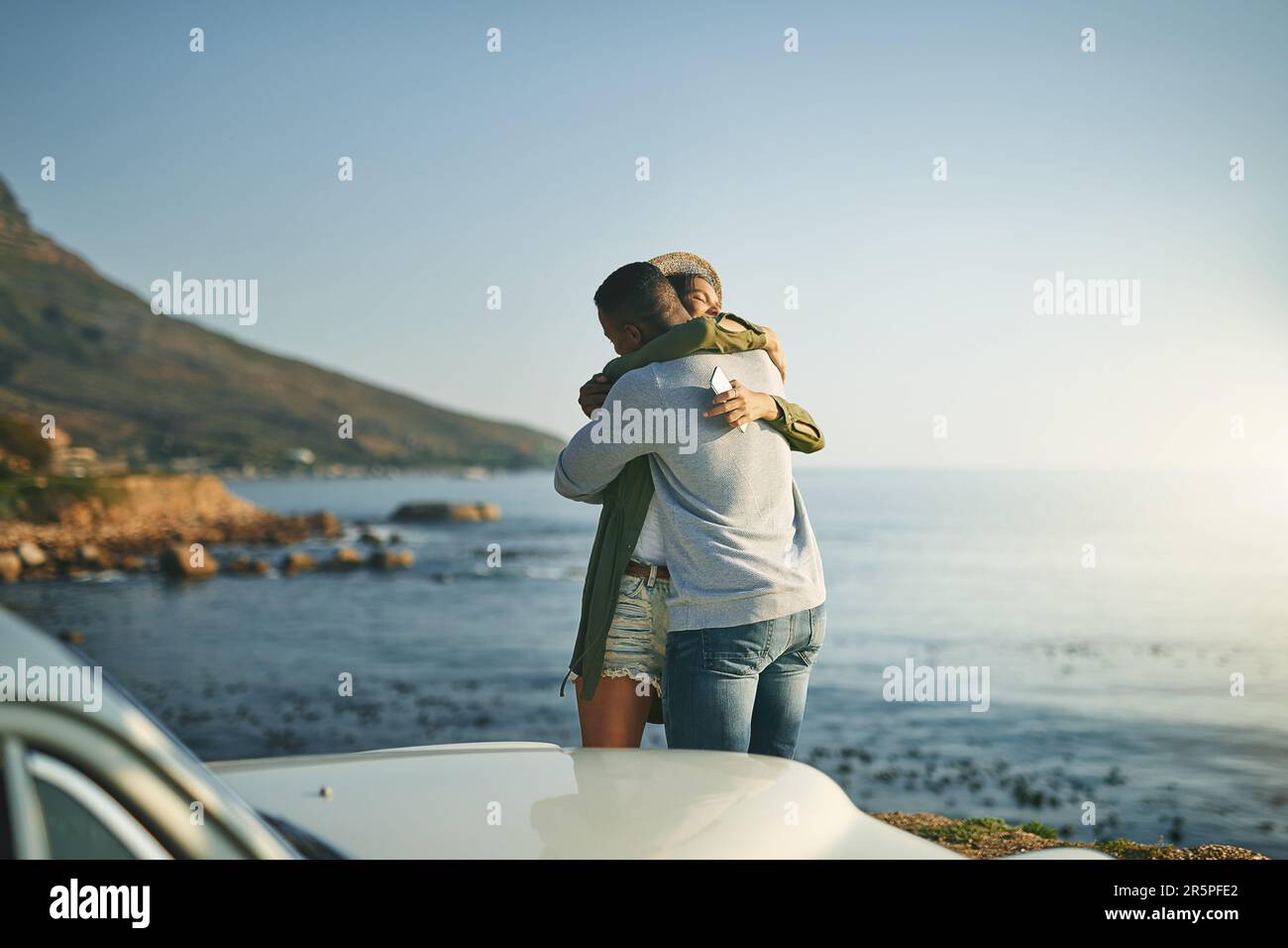 Do small things with great love. a young couple making a stop at the ...