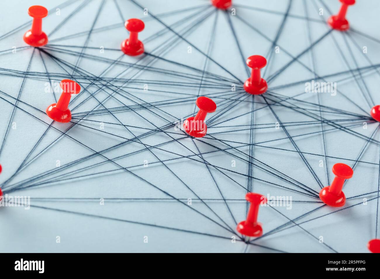 Network with pins Stock Photo - Alamy