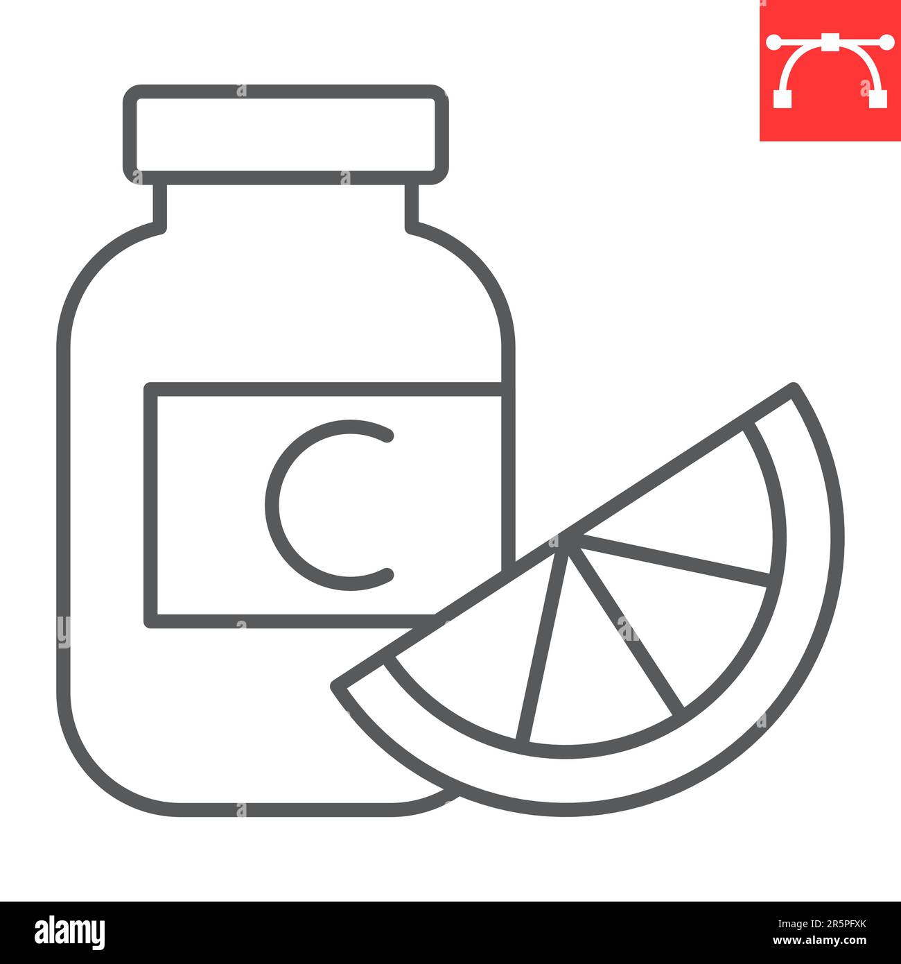 Vitamin C line icon, supplements and health, vitamin C bottle vector ... Vitamin C line icon, supplements and health, vitamin C bottle vector ...