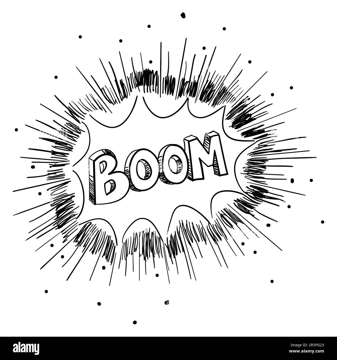 Sketch illustration of a comic explosion Stock Vector Image & Art - Alamy
