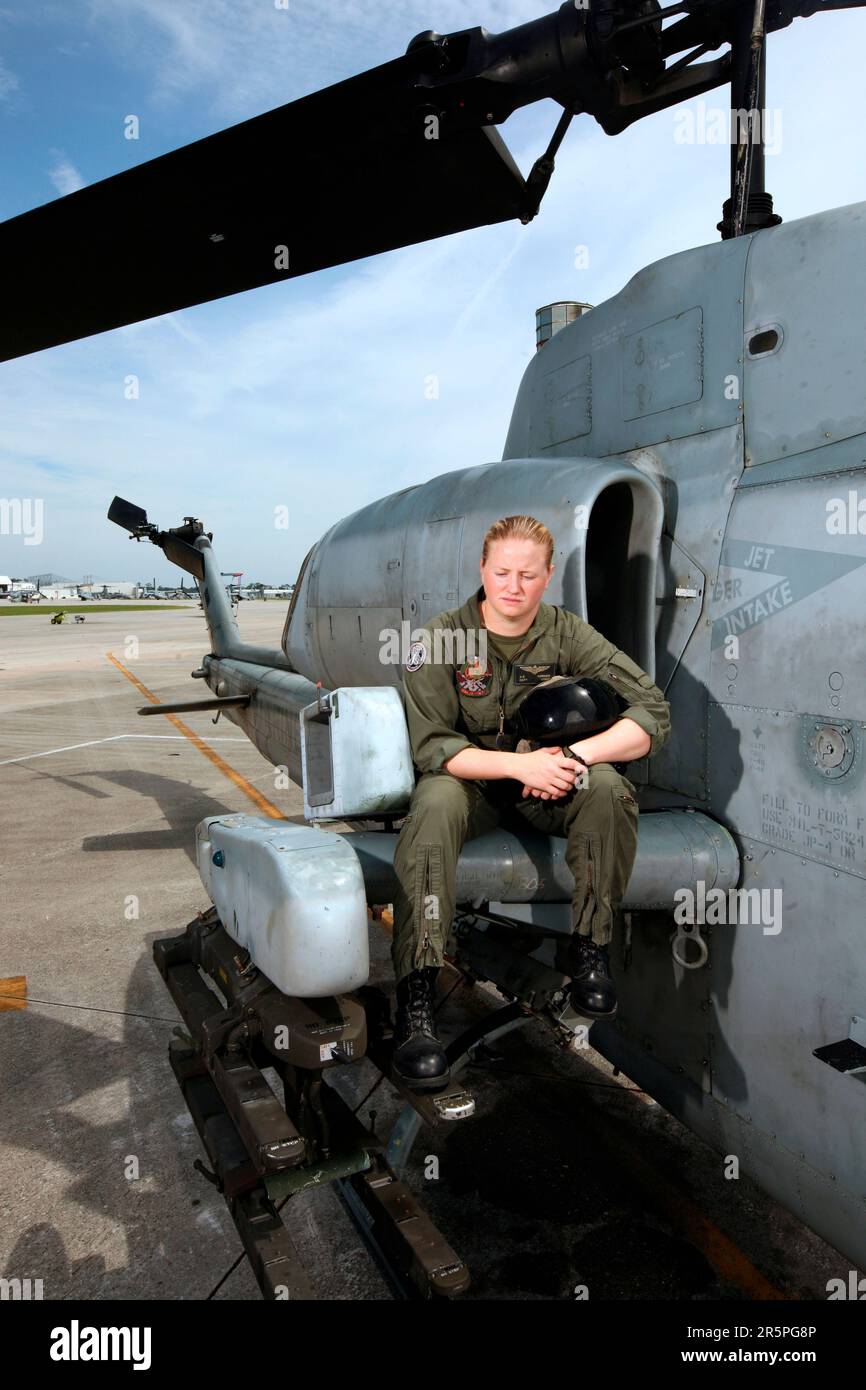 Portrait of a female Marine First Lieutenant, who has served two tours ...