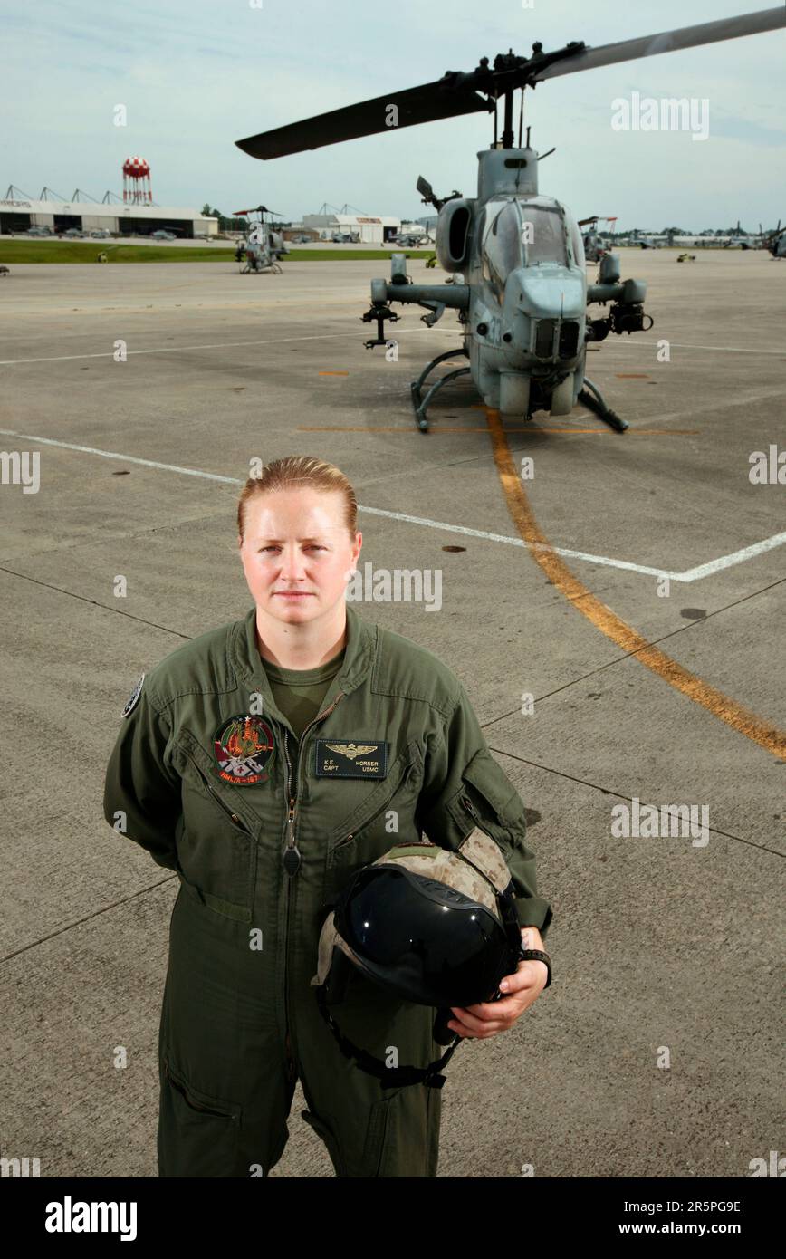 Portrait of a female Marine First Lieutenant, who has served two tours ...