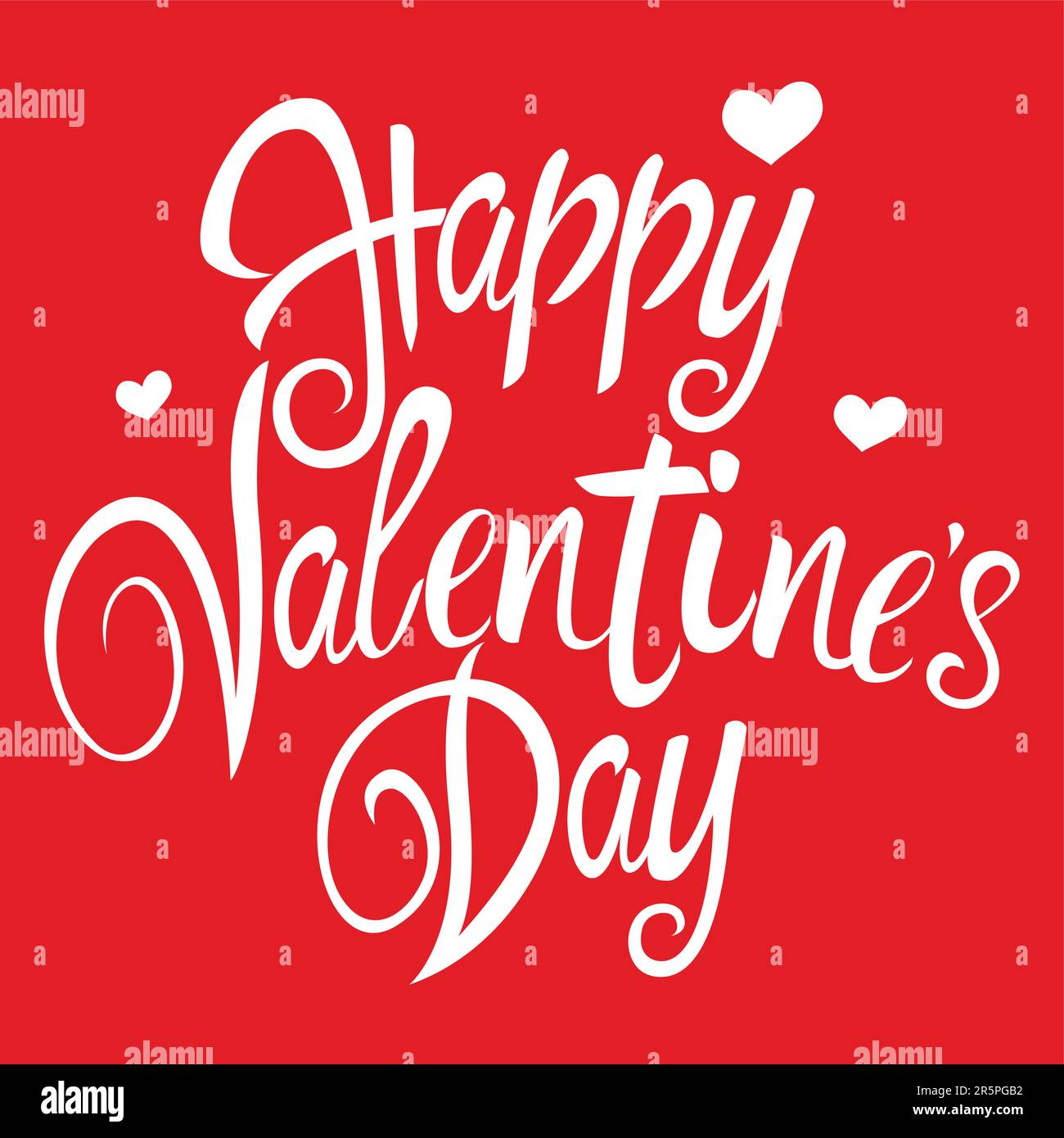 Text of Happy Valentine's Day with decorative heart symbols for ...