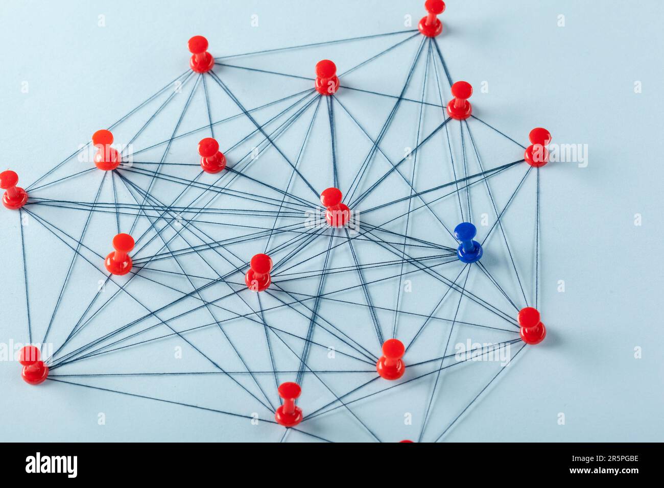 Network with pins Stock Photo - Alamy