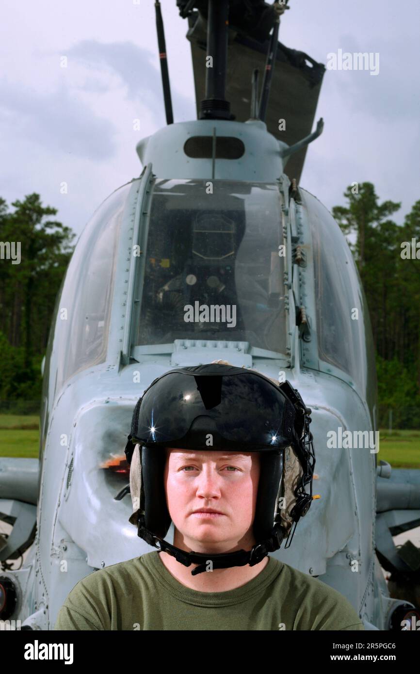 Portrait of a female Marine First Lieutenant, who has served two tours ...
