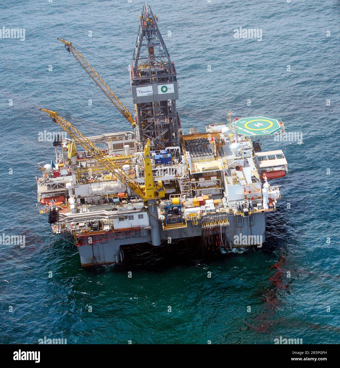 Aerial view of the Development Driller III, which is drilling a relief ...