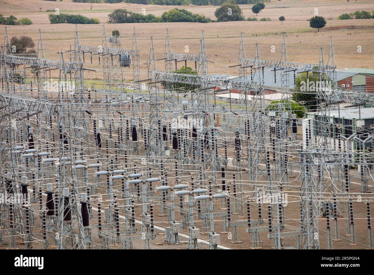 Electricity lines taking power from the Murray 1 power station, part of ...