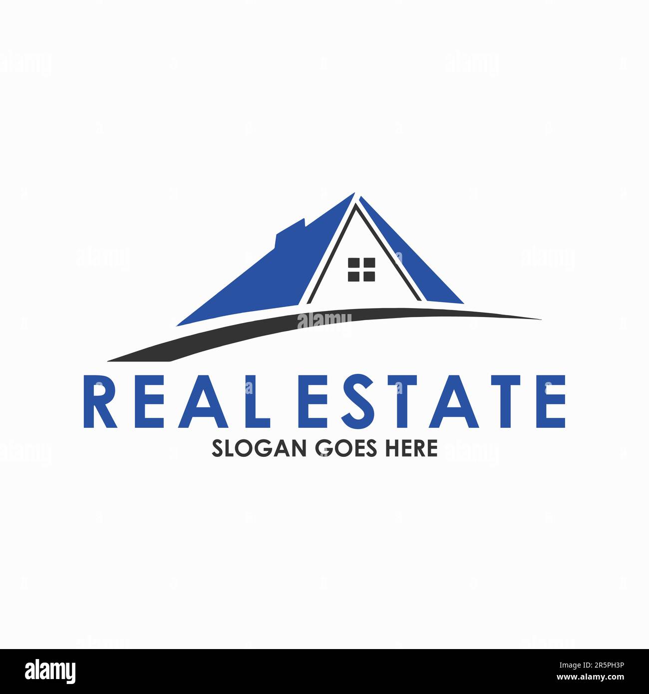 Simple Minimalist Real estate logo with Home Roofing Design Stock ...
