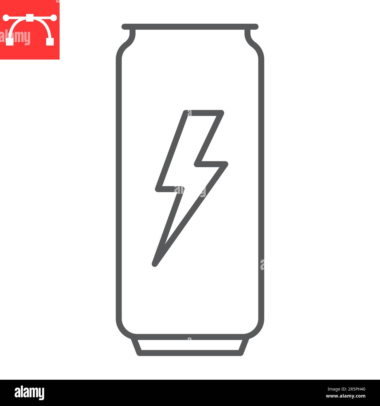 Energy drink line icon, supplements and vitamins, energetic with ...