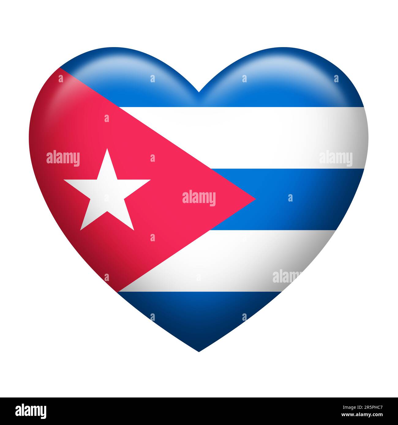 Heart cuban flag 3d Cut Out Stock Images & Pictures - Alamy