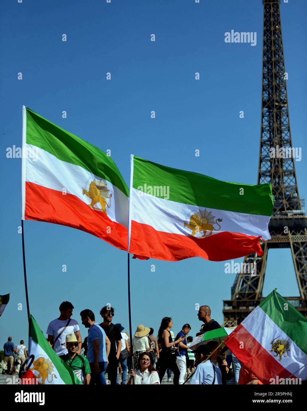 Paris, France. 04th June, 2023. Rally of Iranians against the regime of ...