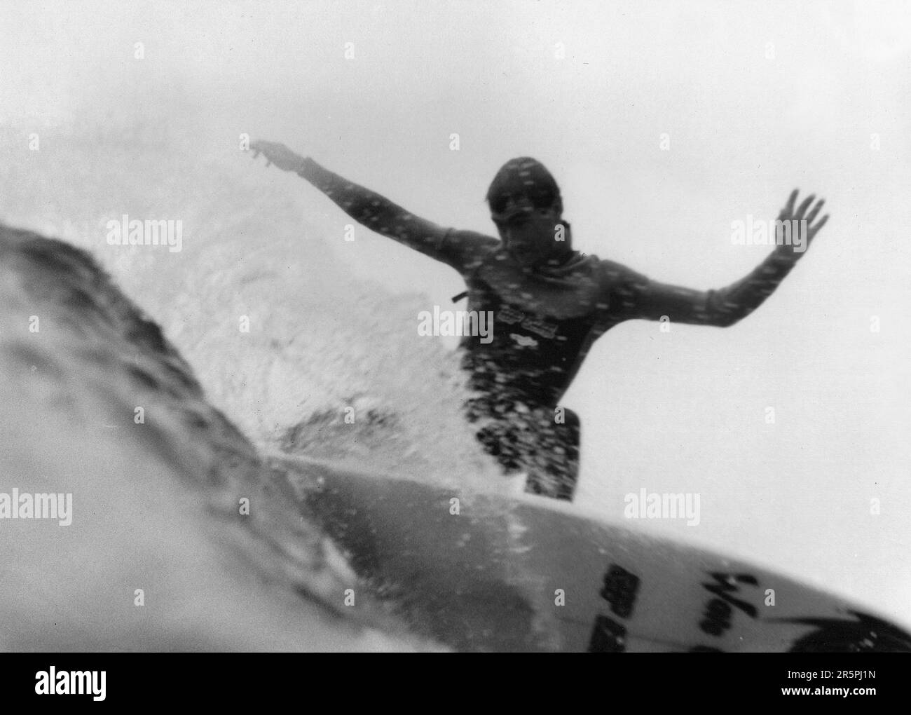 Carwyn Williams surfing Porthleven, water shot 1986 Stock Photo - Alamy