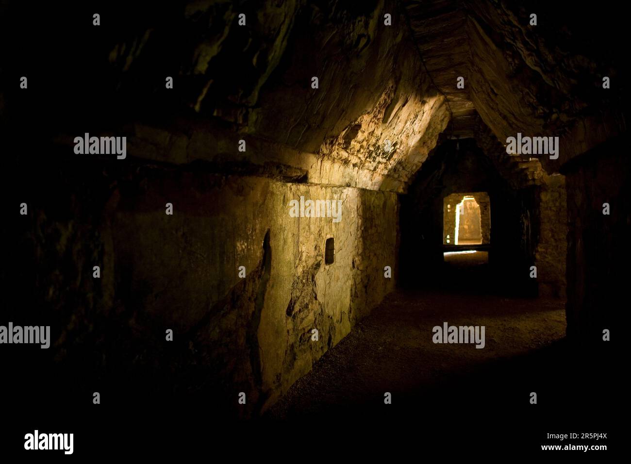 Underground rooms in the ancient Mayan city of Palenque, Chiapas ...