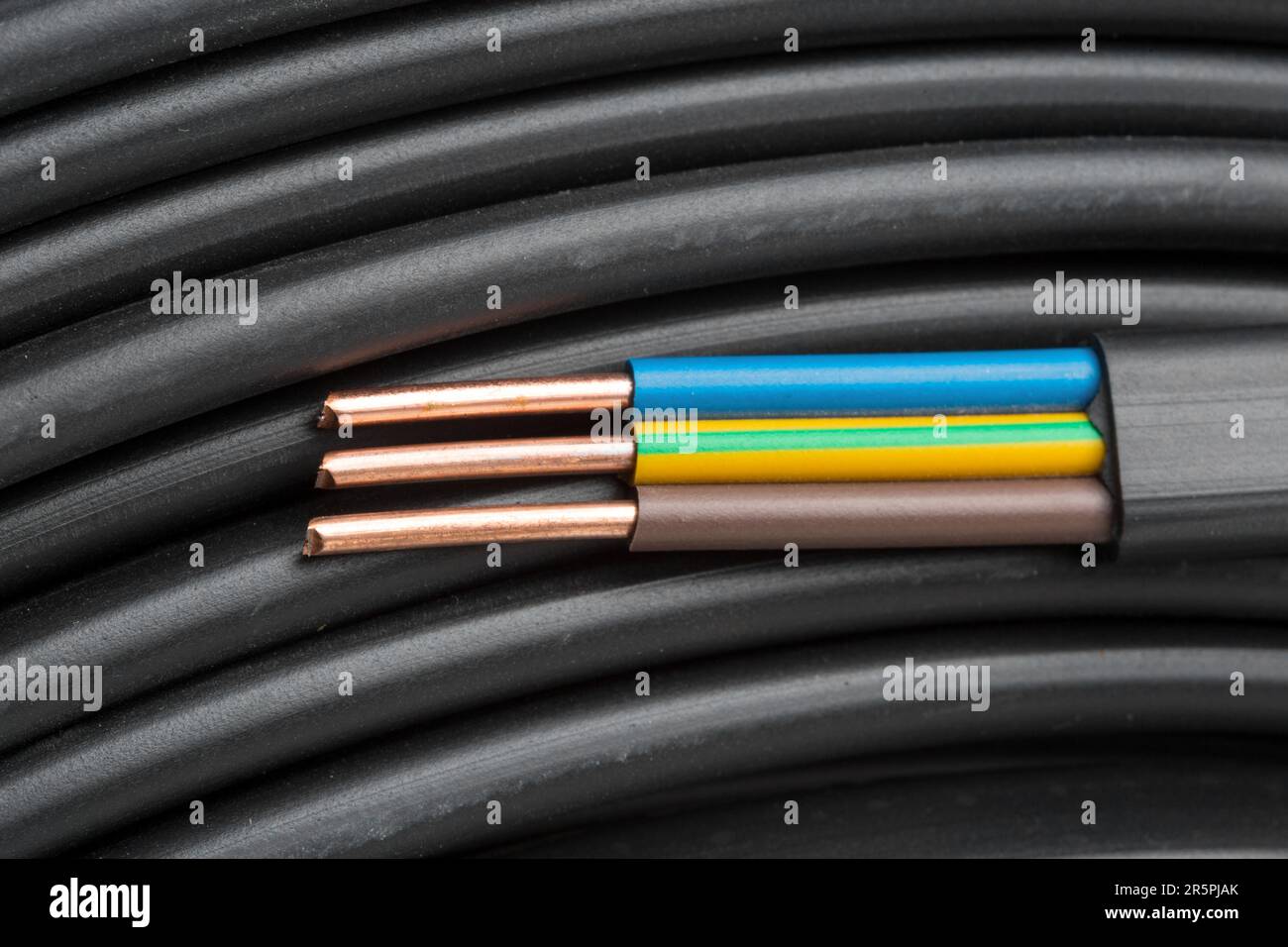 Electric cables closeup Stock Photo - Alamy