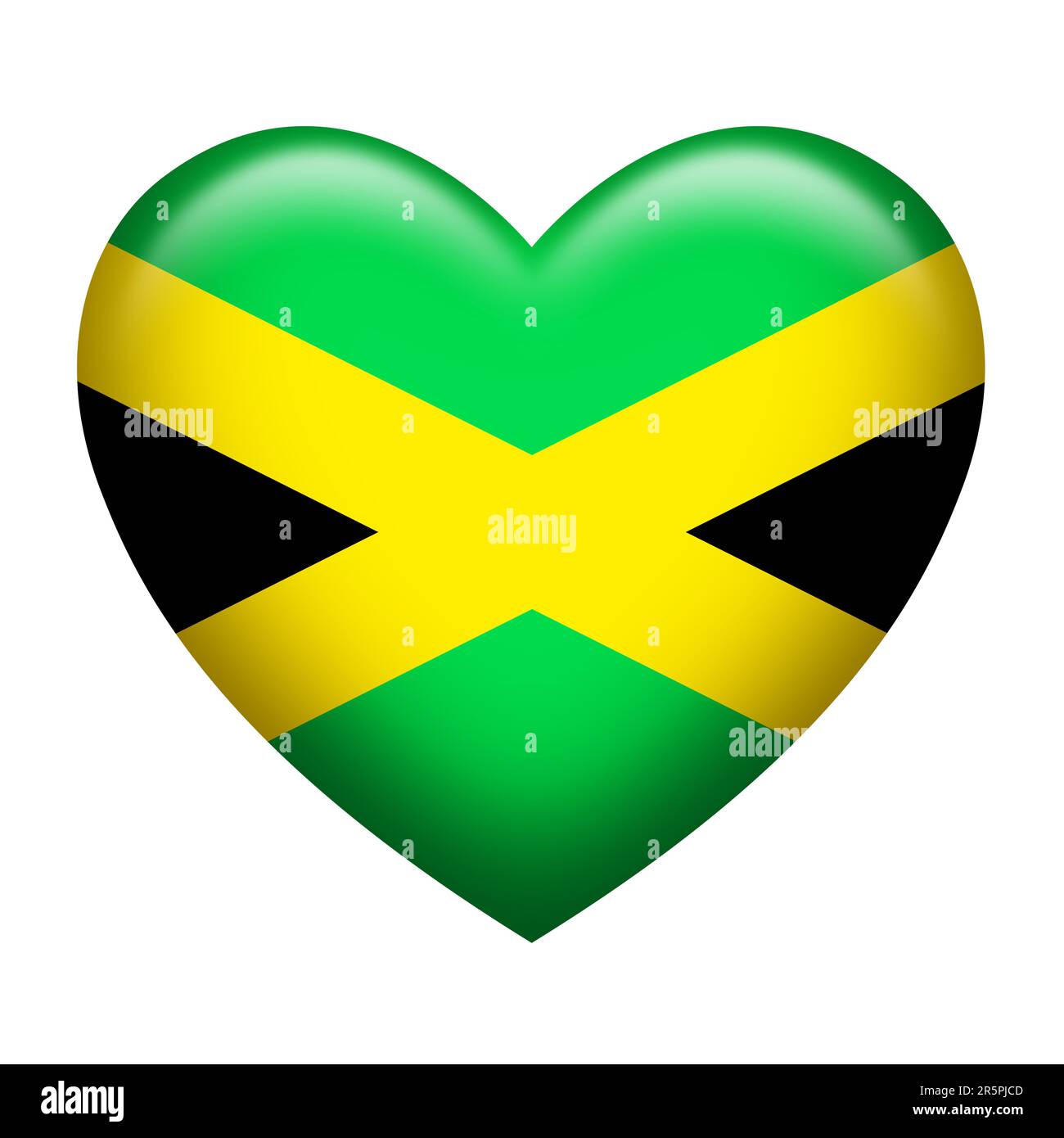 Jamaica 3d heart flag Cut Out Stock Images & Pictures - Alamy