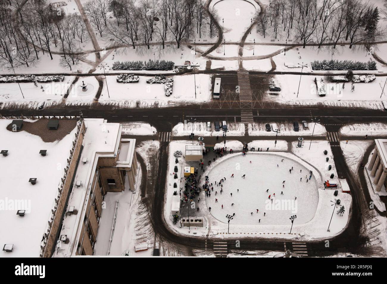 Ice rink birds eye view hi-res stock photography and images - Alamy