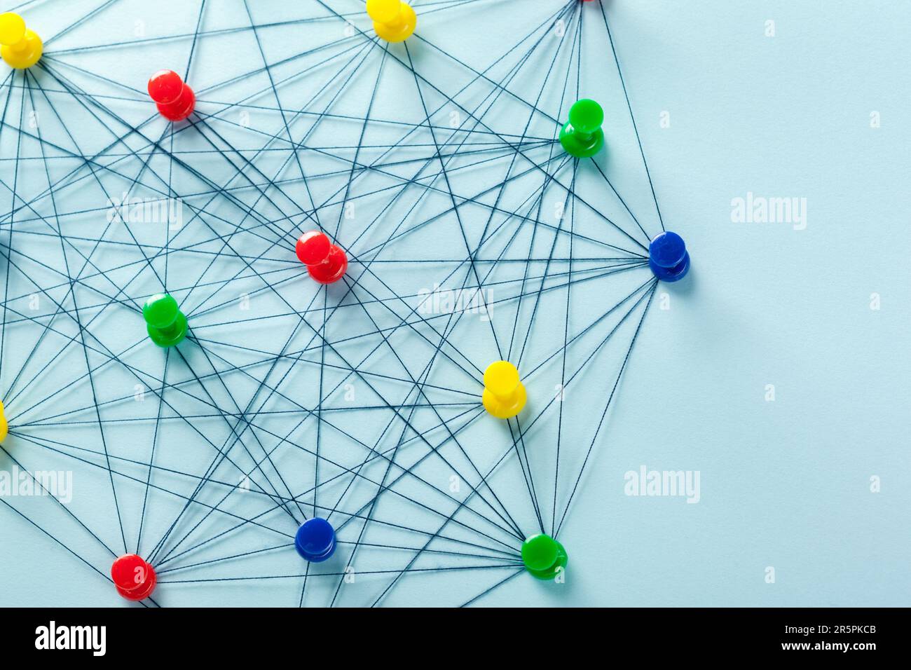 Network with pins Stock Photo - Alamy