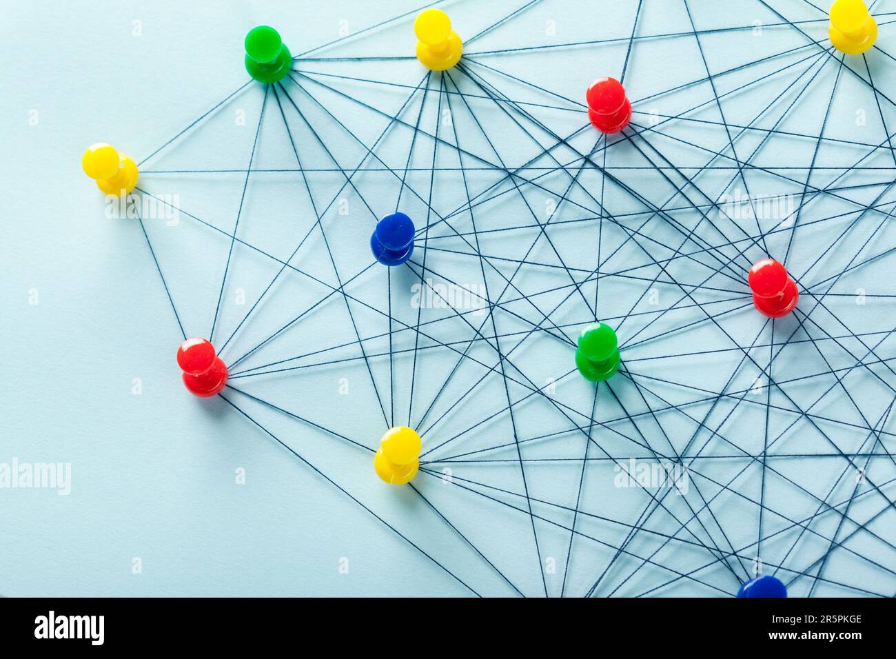 Network with pins Stock Photo - Alamy