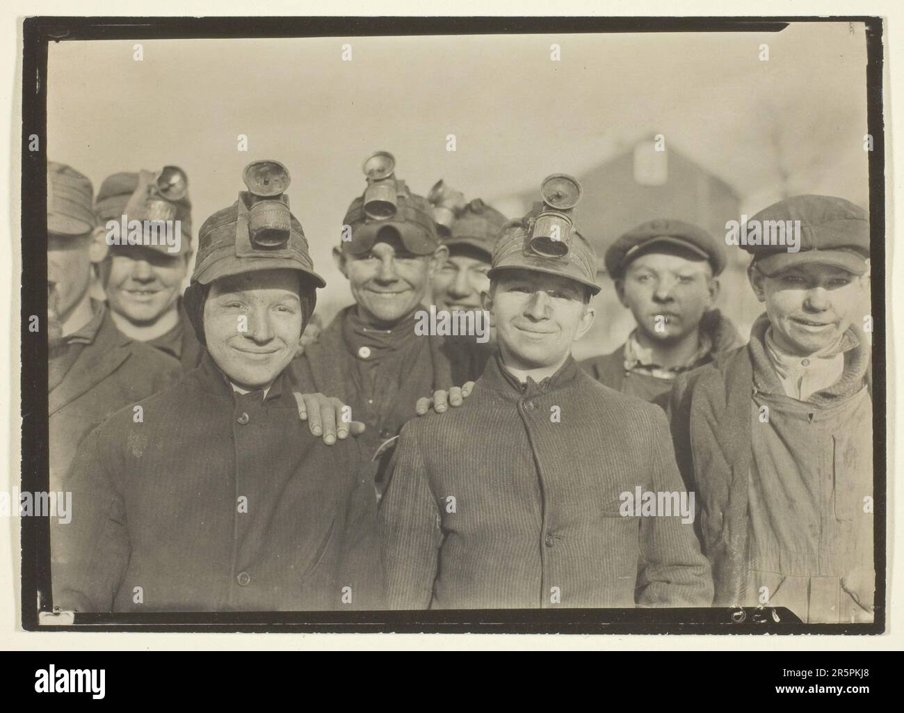 Breaker Boys in Pennsylvania Coal Mine Date: 1920 Artist: Lewis Wickes ...