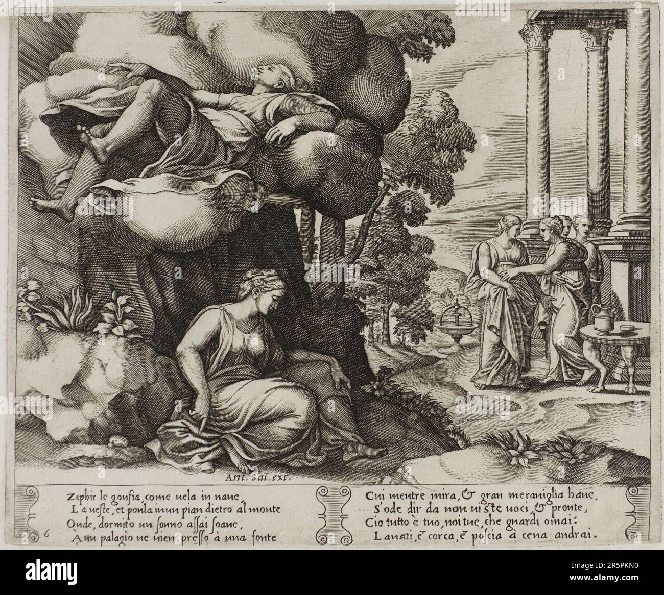 Zephyr Carrying Psyche Off to an Enchanted Palace Date: 1530/40 Artist ...