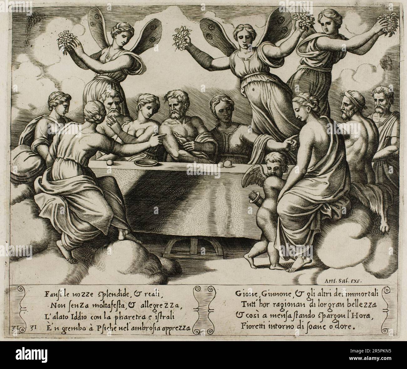 The Gods Celebrating the Wedding of Psyche and Cupid Date: 1530/40 ...