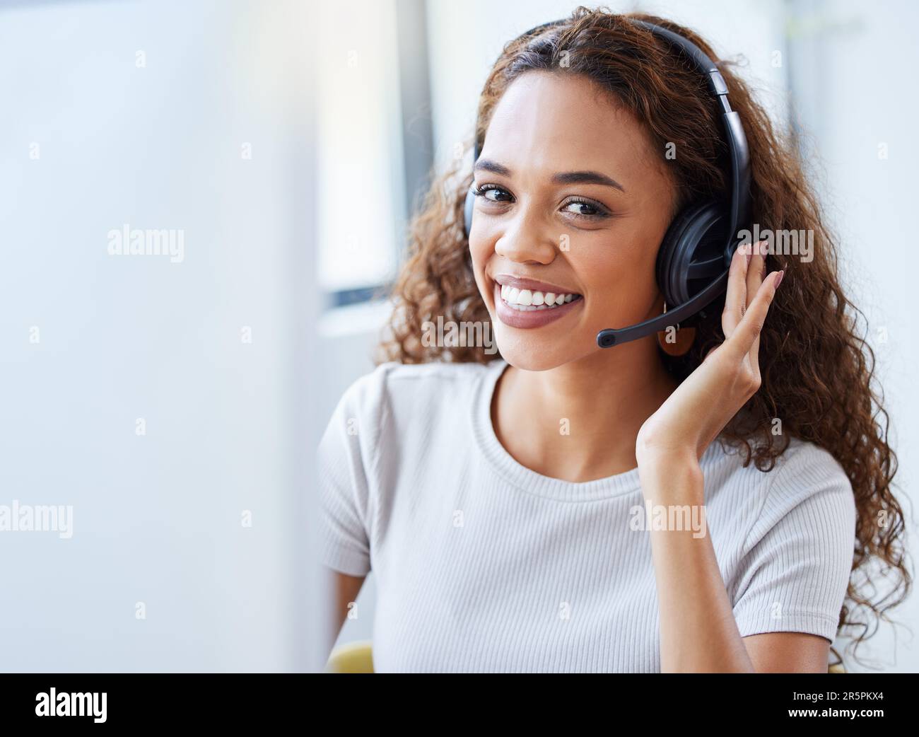 Call center, portrait and business woman in office for telemarketing ...