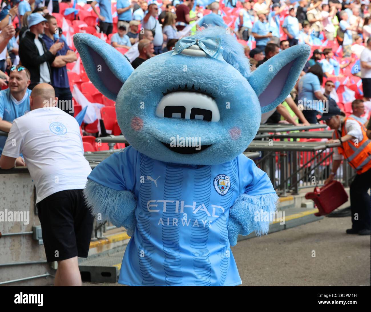Blue Moon Mascot during The Emirates FA Cup Final between Manchester ...