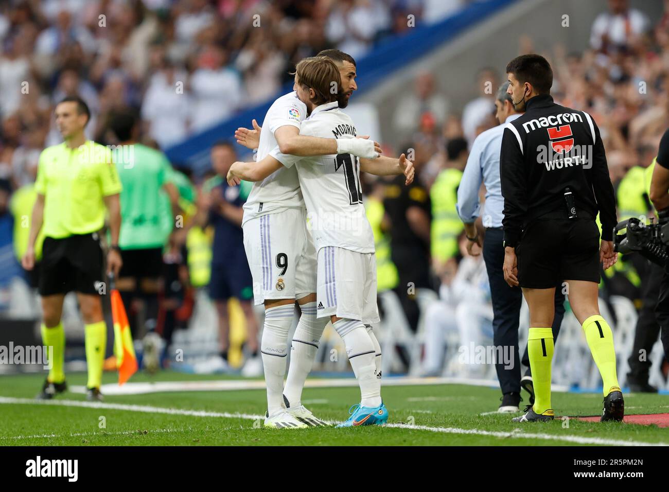 Madrid, Spain. 04th June, 2023. Luka Modric and Karim Benzema of Real ...