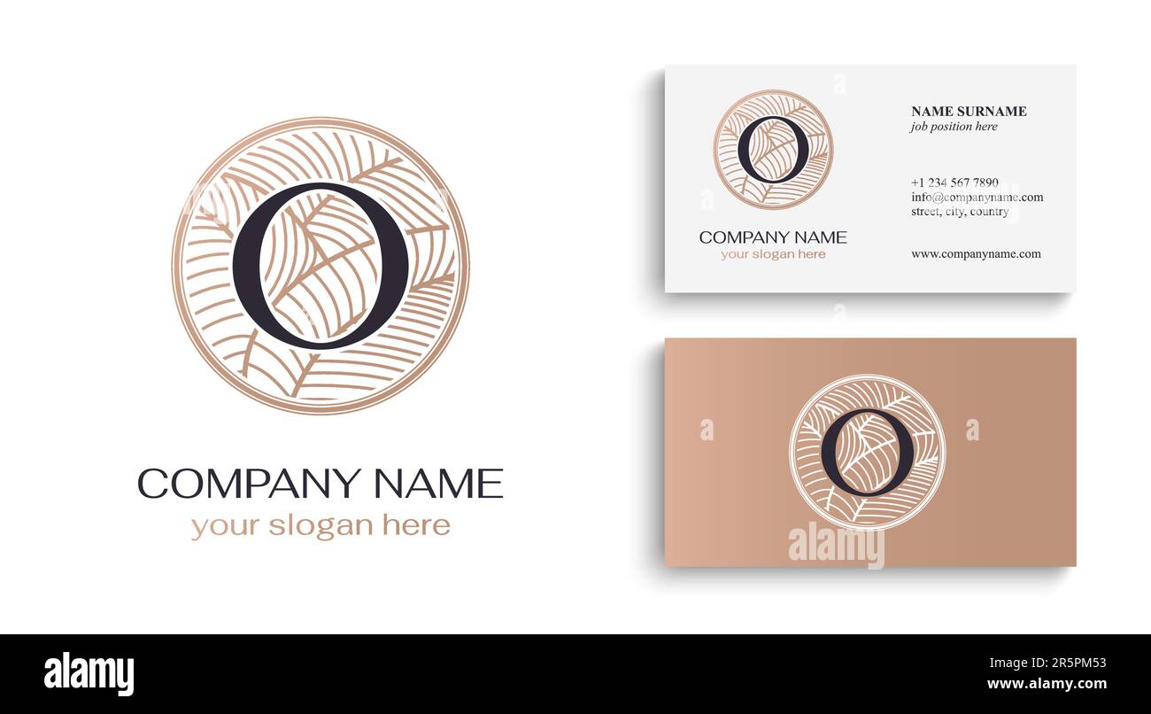 The O logo in a beautiful round leaf frame. Letter O logo template ...