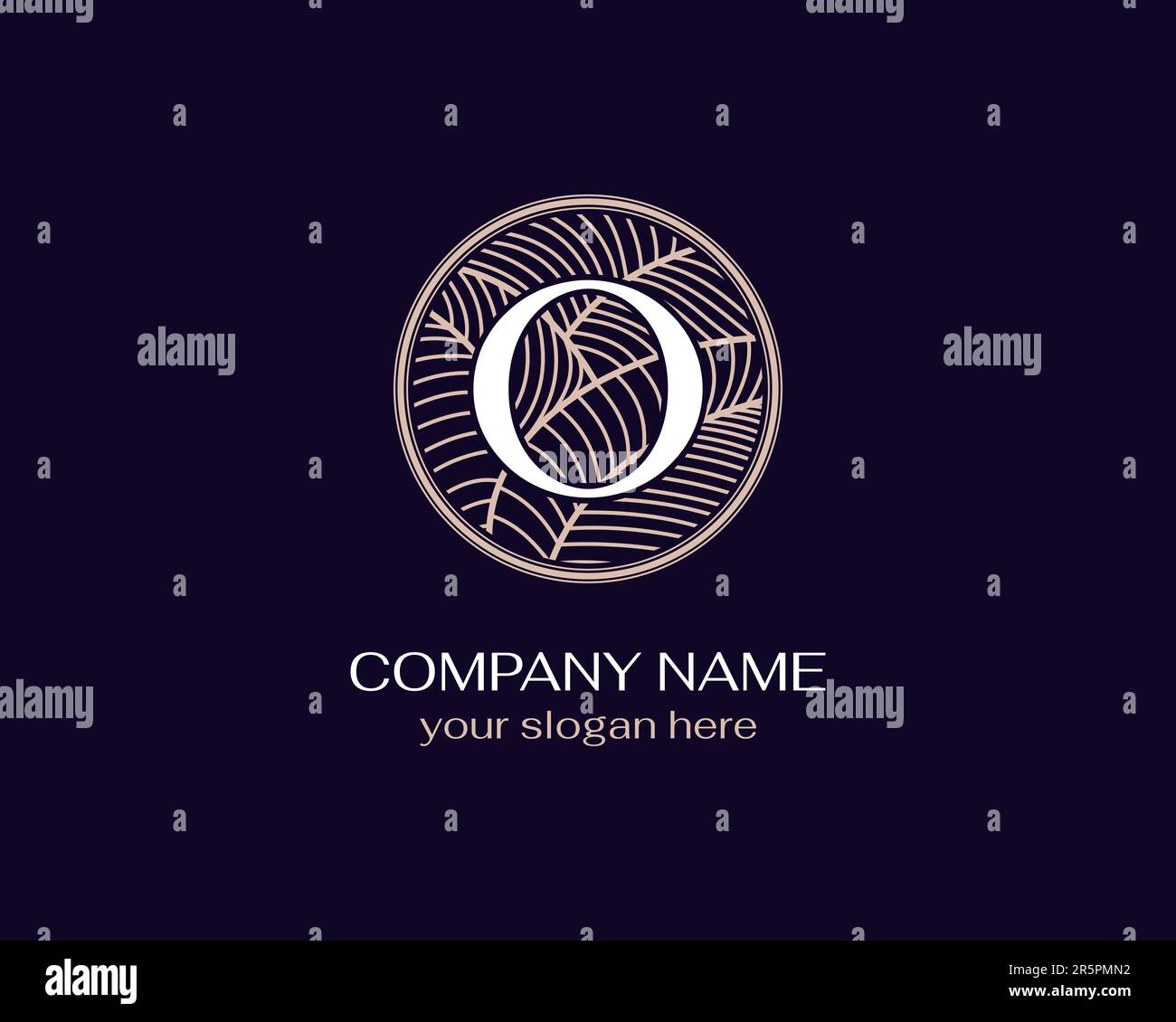The O logo in a beautiful round leaf frame. Letter O logo template ...