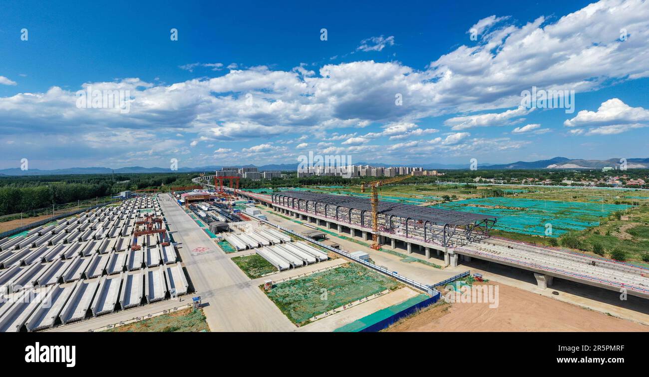 Aerial photo shows the construction site of Mafang Station to ...