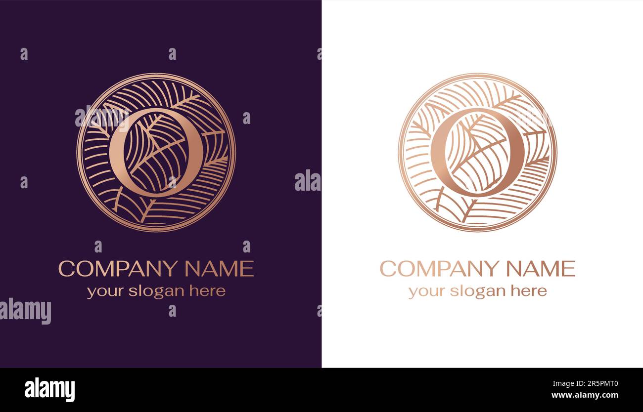 The O logo in a beautiful round leaf frame. Letter O logo template ...
