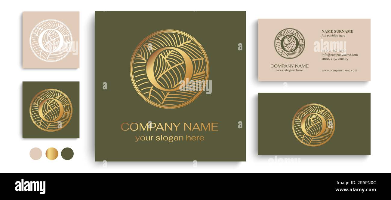 The O logo in a beautiful round leaf frame. Letter O logo template ...