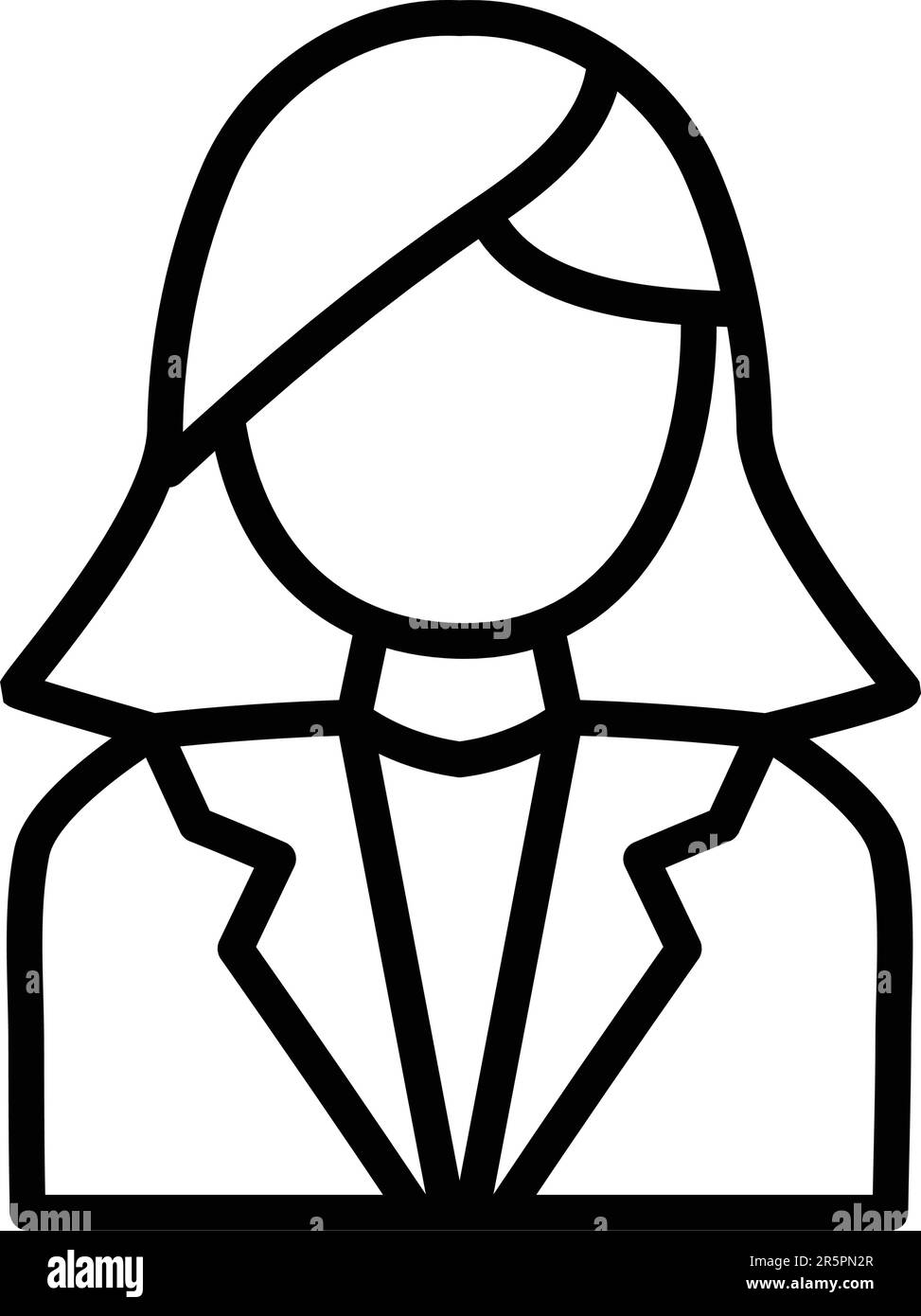 Woman icon line design template illustration isolated Stock Vector ...