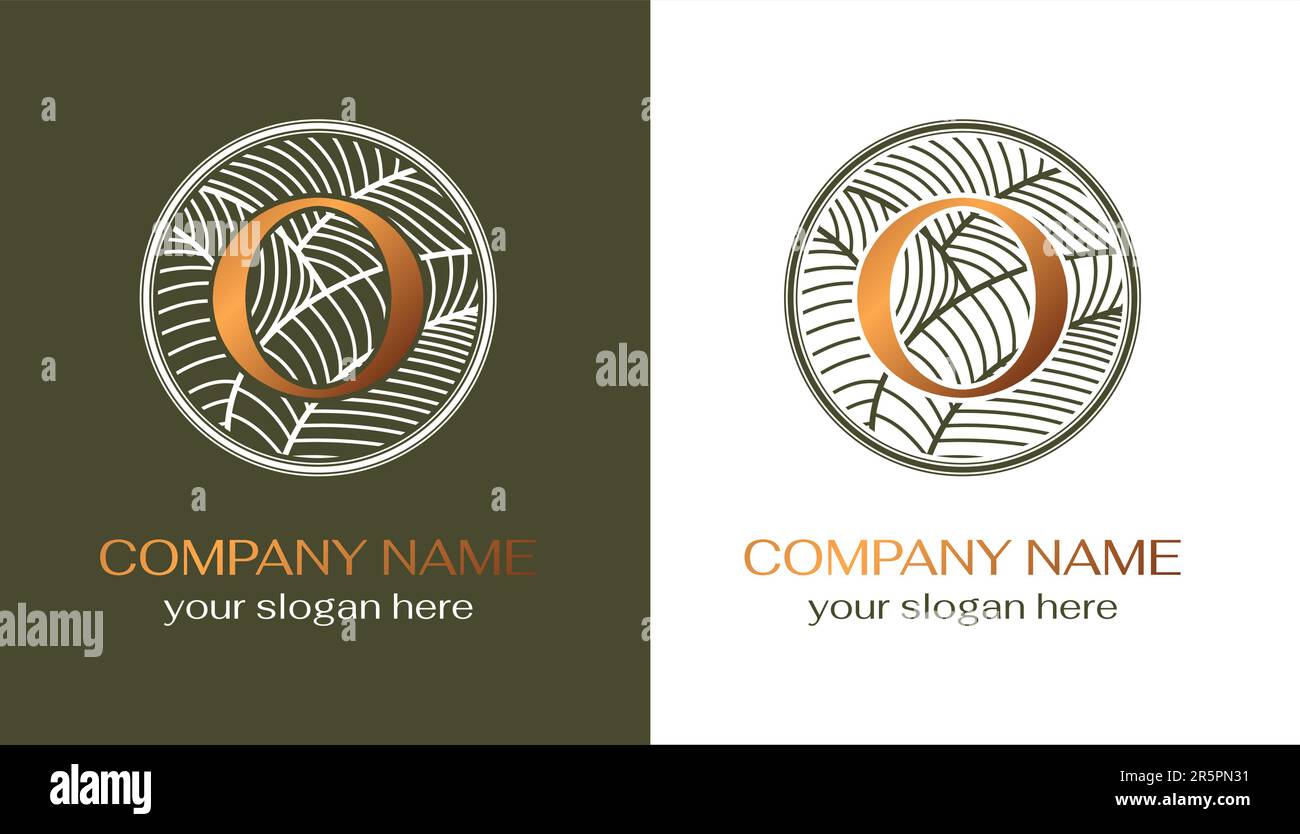 The O logo in a beautiful round leaf frame. Letter O logo template ...