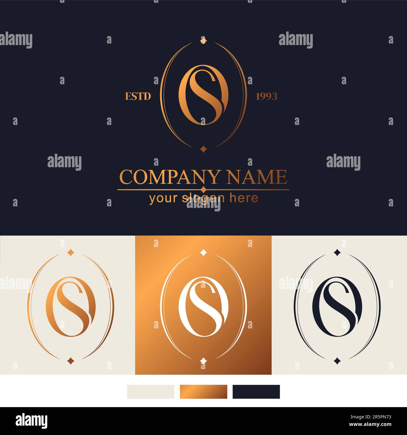 OS logo or SO monogram. OS letter logo template elements. personal monogram. Vector elegant logo ...