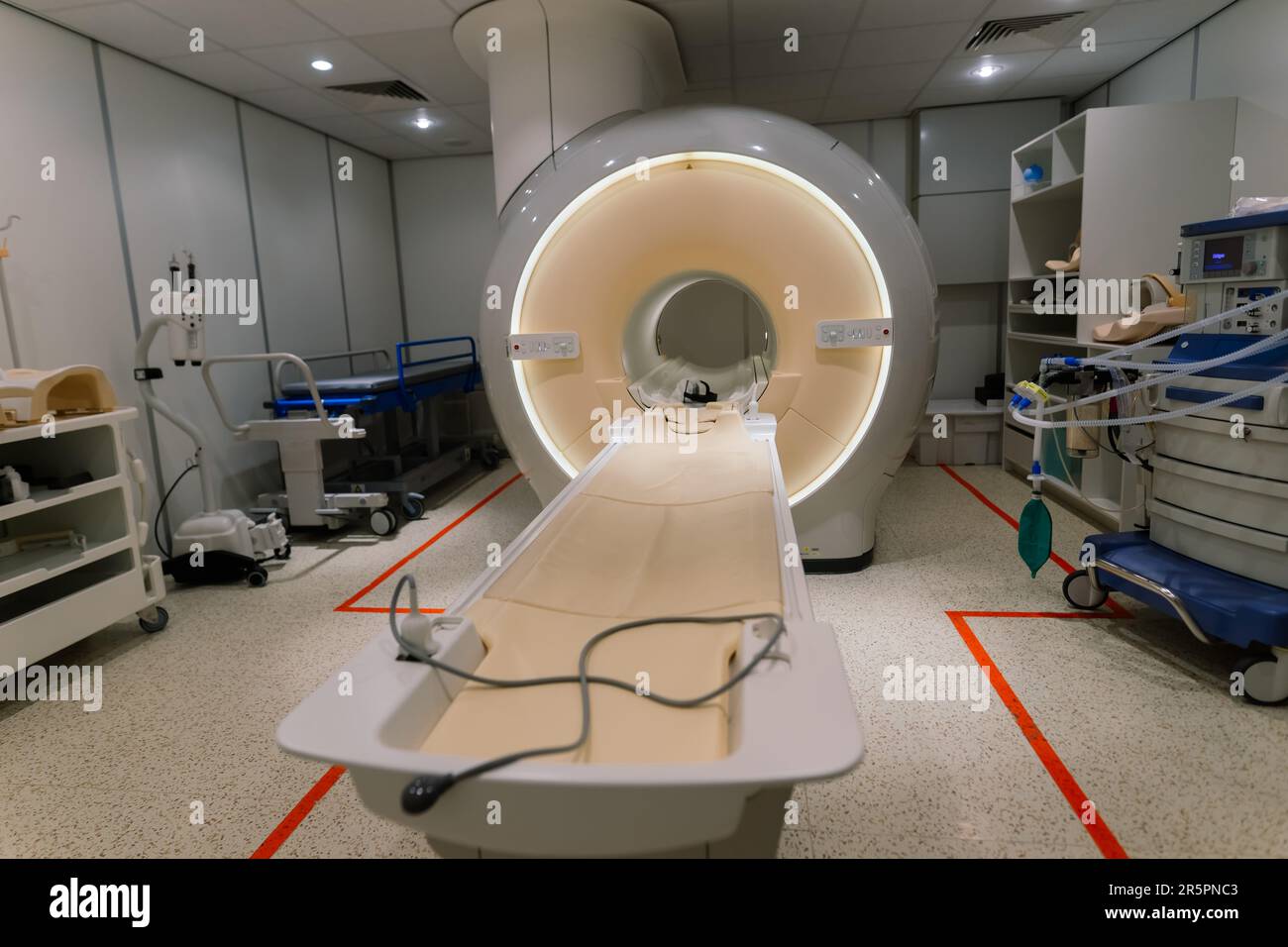 Computed tomography scanner in hospital laboratory. Health care ...