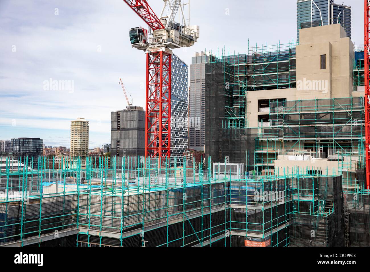 Sirius building Sydney, being redeveloped with scaffolding around the ...