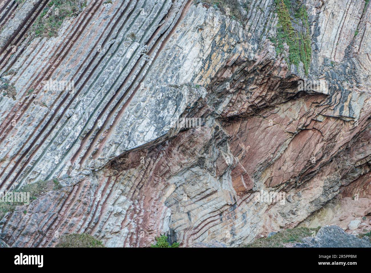 Flysh Cliffs on the Itzurun Beach in Zumaia, Basque Country, Spain ...
