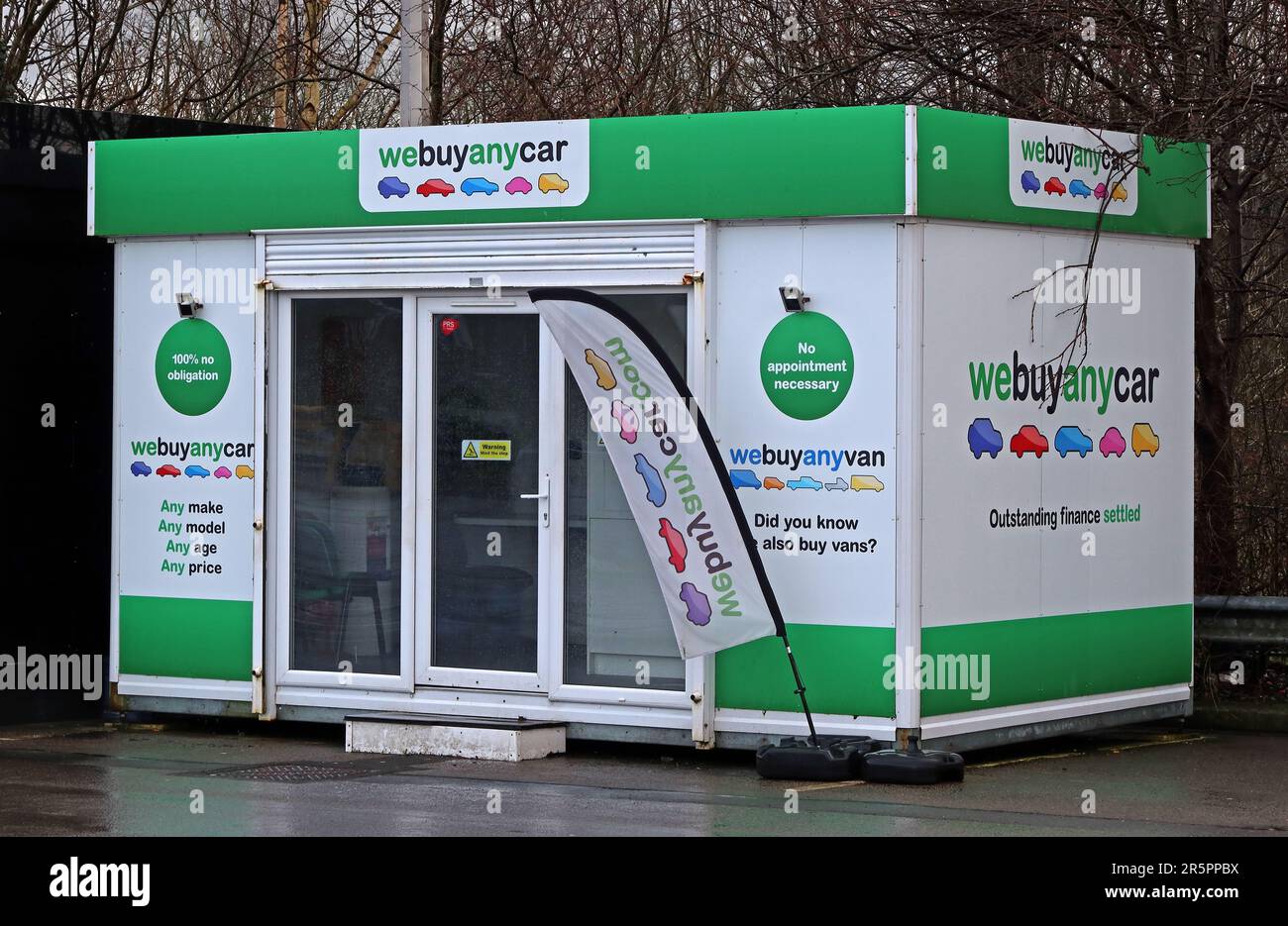 WeBuyAnyCar concession kiosk located in the car park of a Morrisons ...