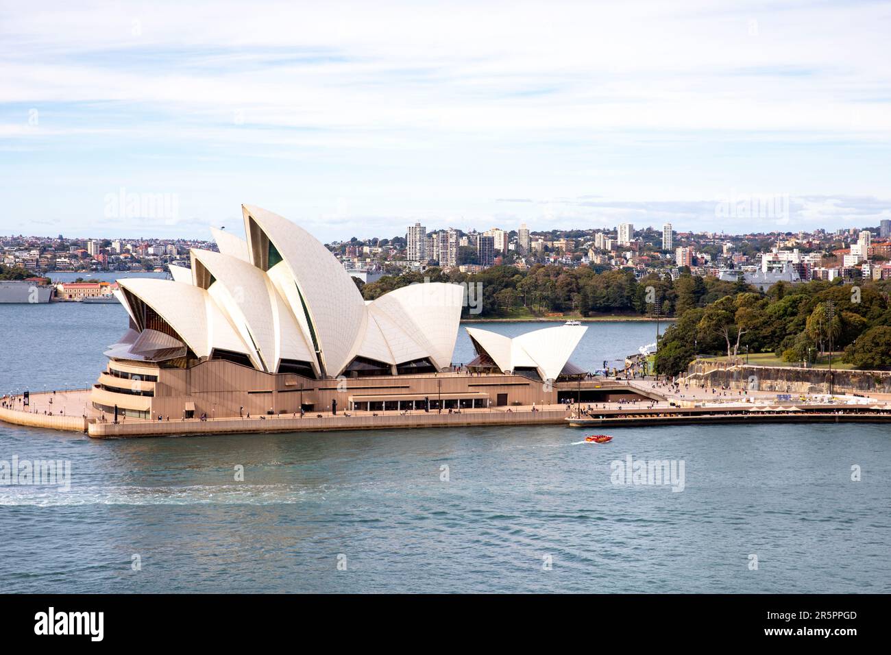 Sydney harbour and the Sydney Opera House at bennelong point,Sydney,NSW ...
