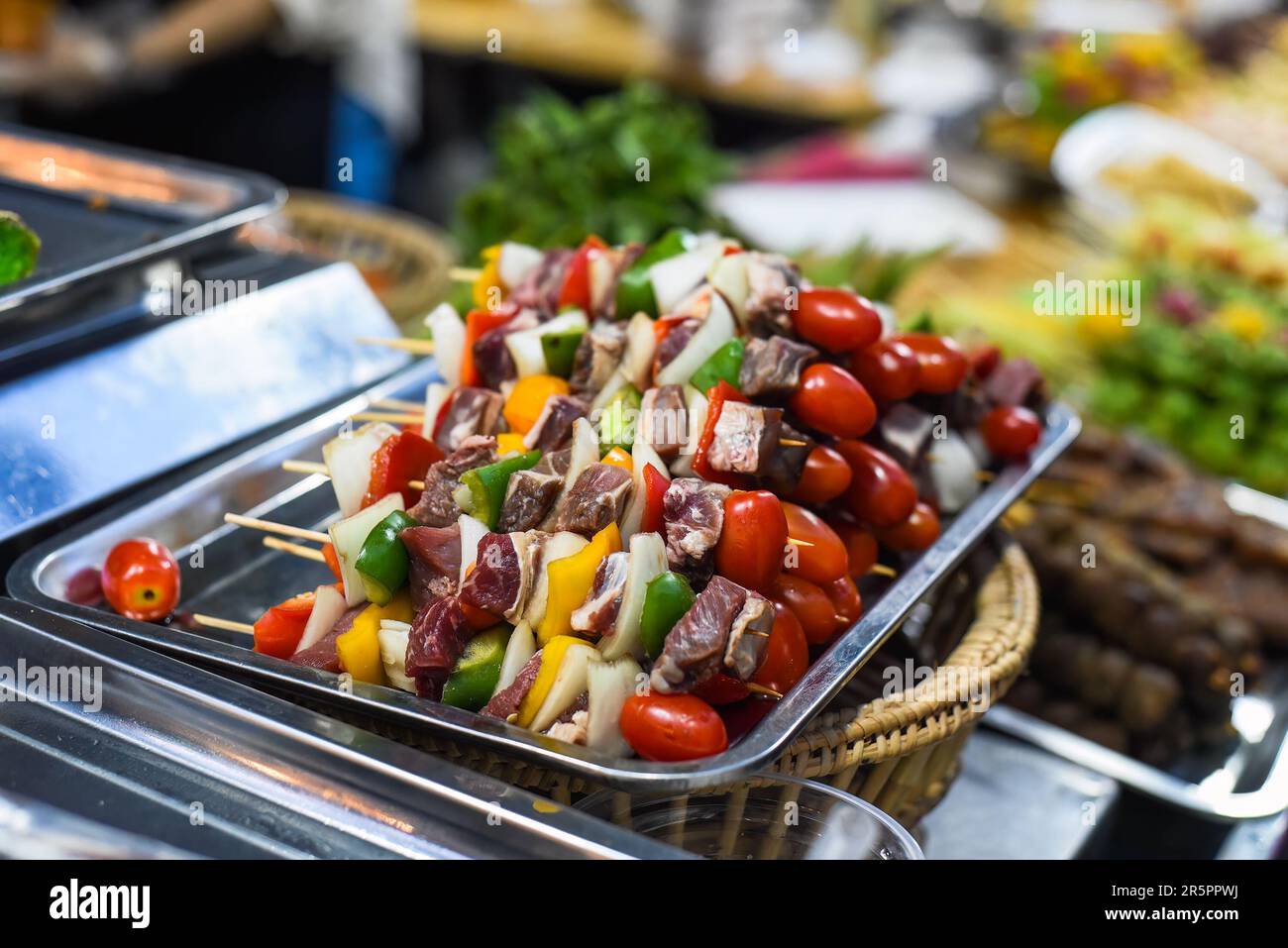 Food festival vegetables meat hi-res stock photography and images - Alamy