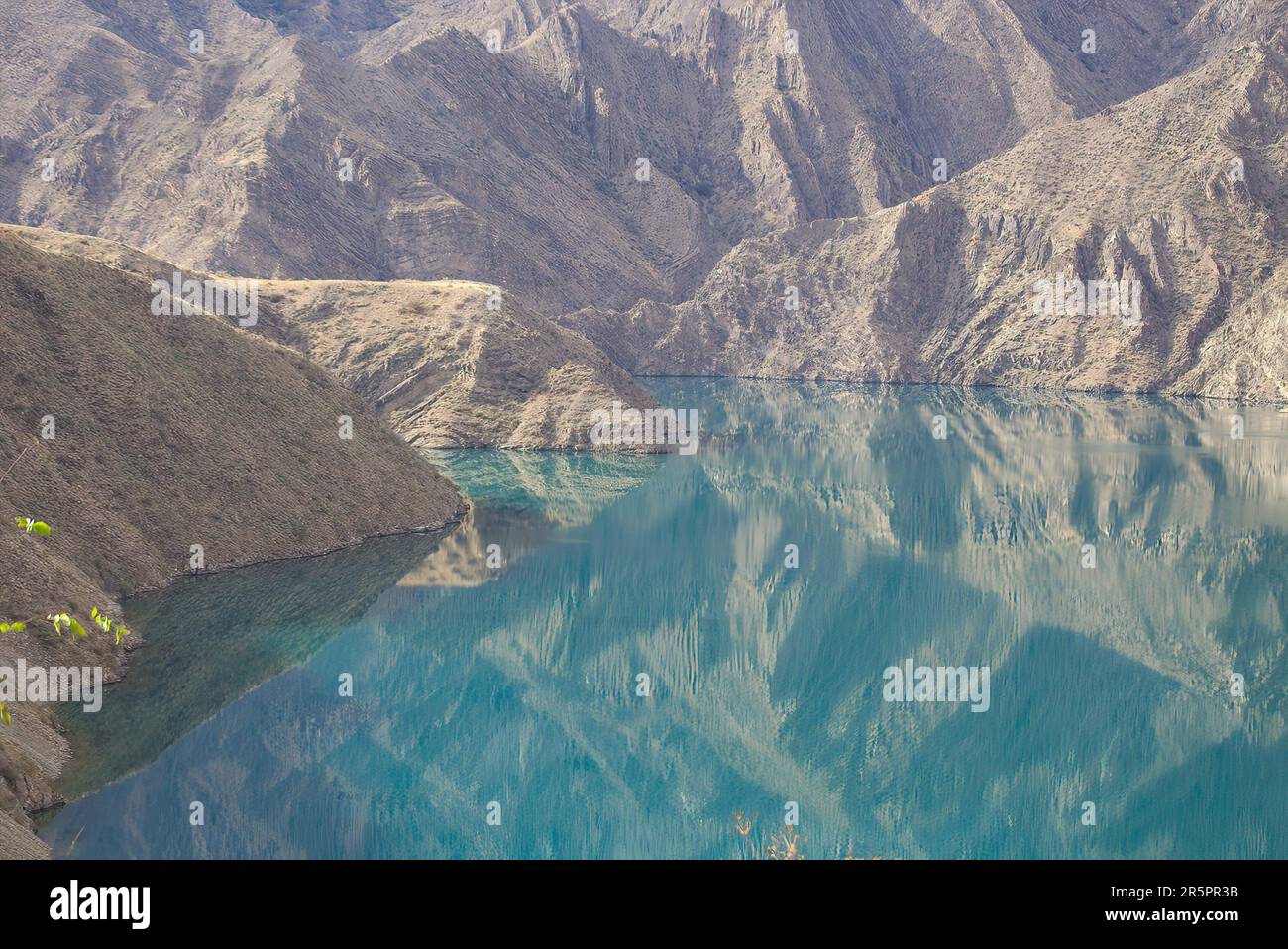 Reflections on the Naryn river Stock Photo - Alamy