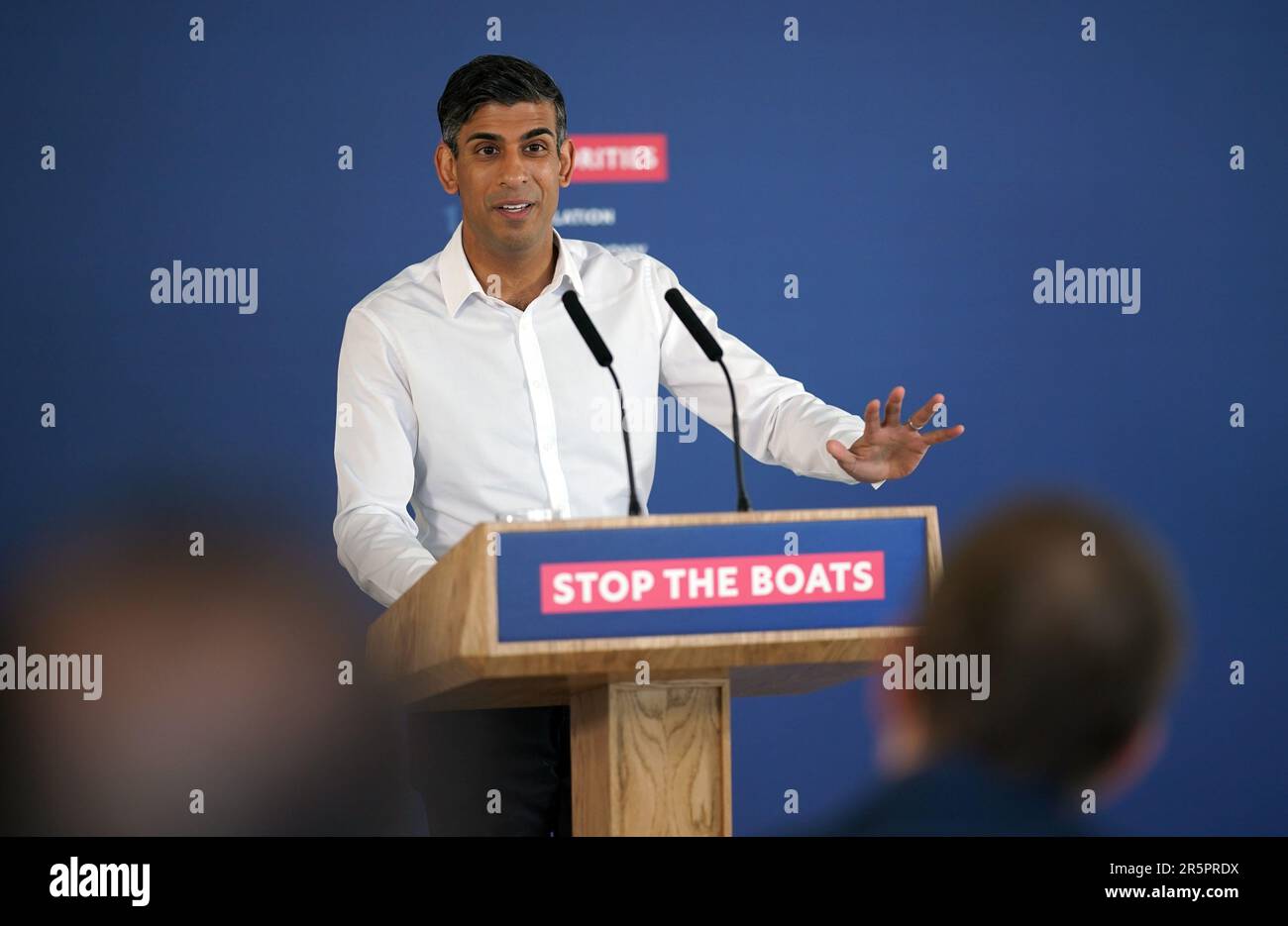 Prime Minister Rishi Sunak speaking during a press conference at ...