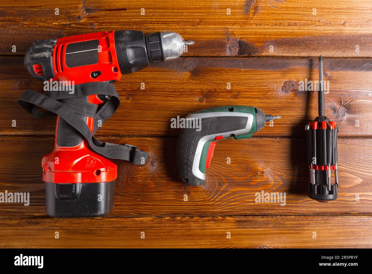 tools on table shot in studio. top view Stock Photo - Alamy