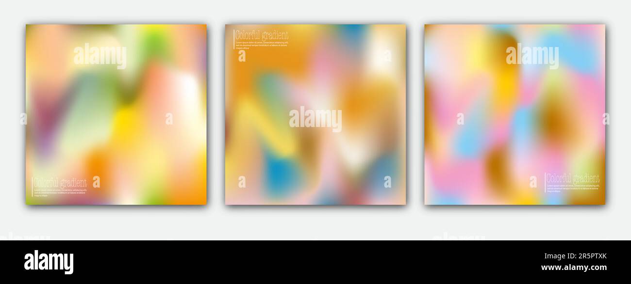 Gradient background, color blur. A set of templates for interior design ...