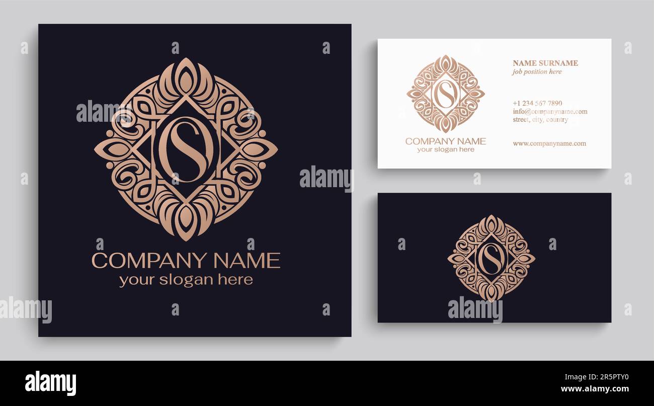 OS logo or SO monogram. OS letter logo template elements. personal ...