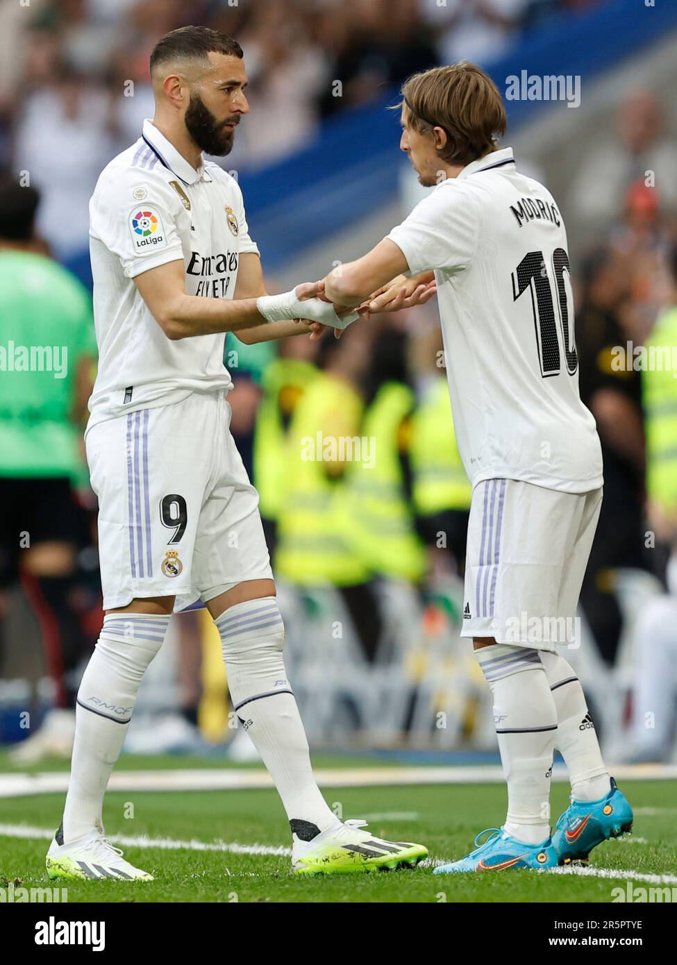 Madrid, Spain. 04th June, 2023. Luka Modric and Karim Benzema of Real ...