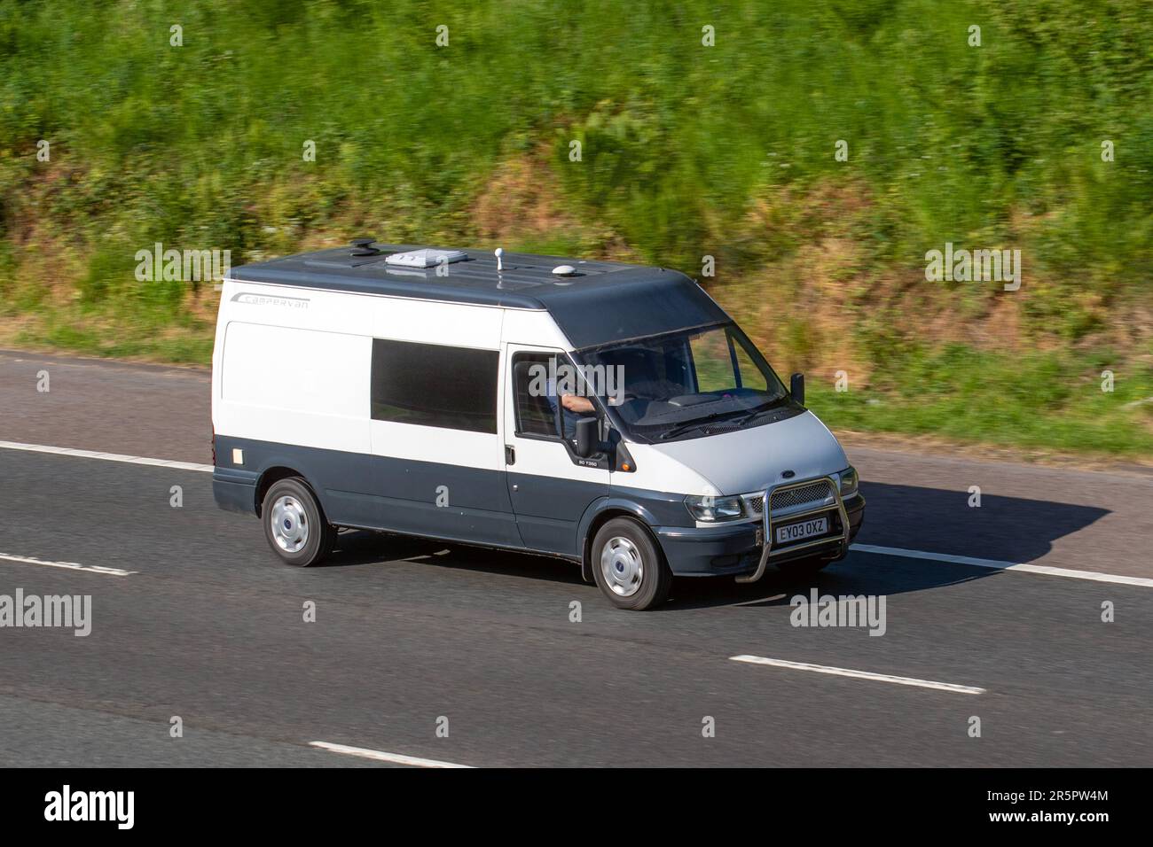 2003 Grey White two-tone Ford Transit 350 LWB TD, 90 T350 camper van ...