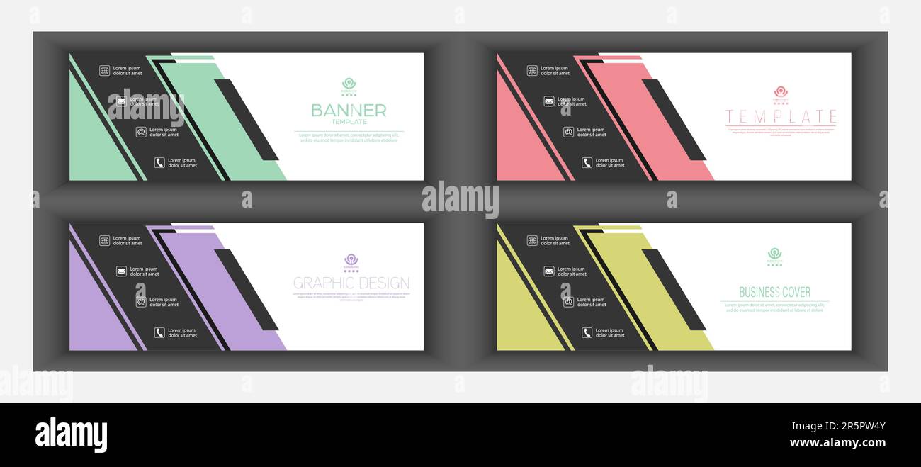 The layout of the banner, cover, poster, poster. A set of geometric ...